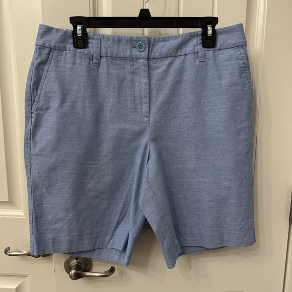Talbots | Shorts | Talbots Womens Blue Cotton Shorts Sz Bermuda Perfect ...